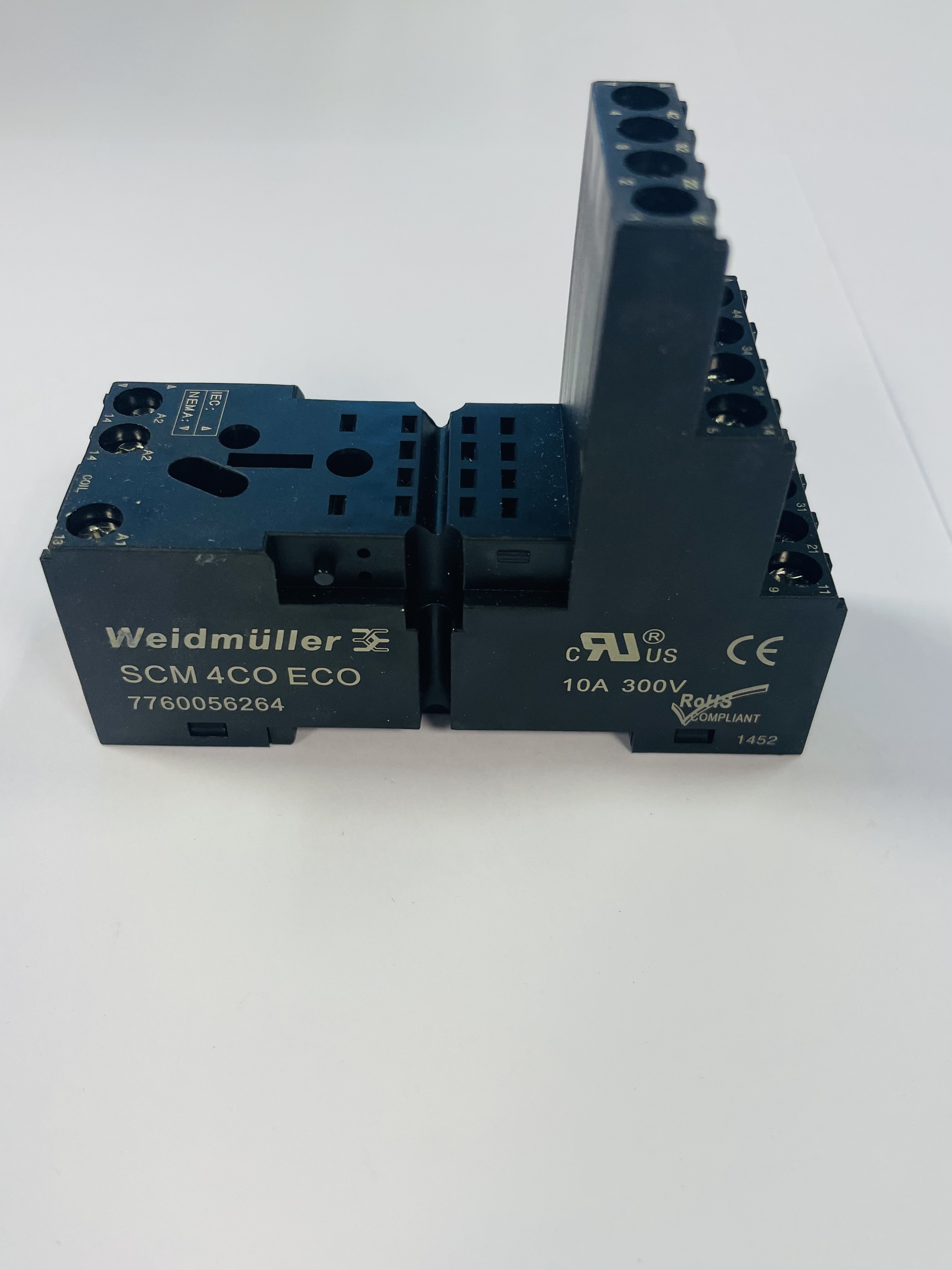 Weidmuller 7760056264 Relay Base, 14-Pin, 10A SCM 4CO ECO Series – Box ...